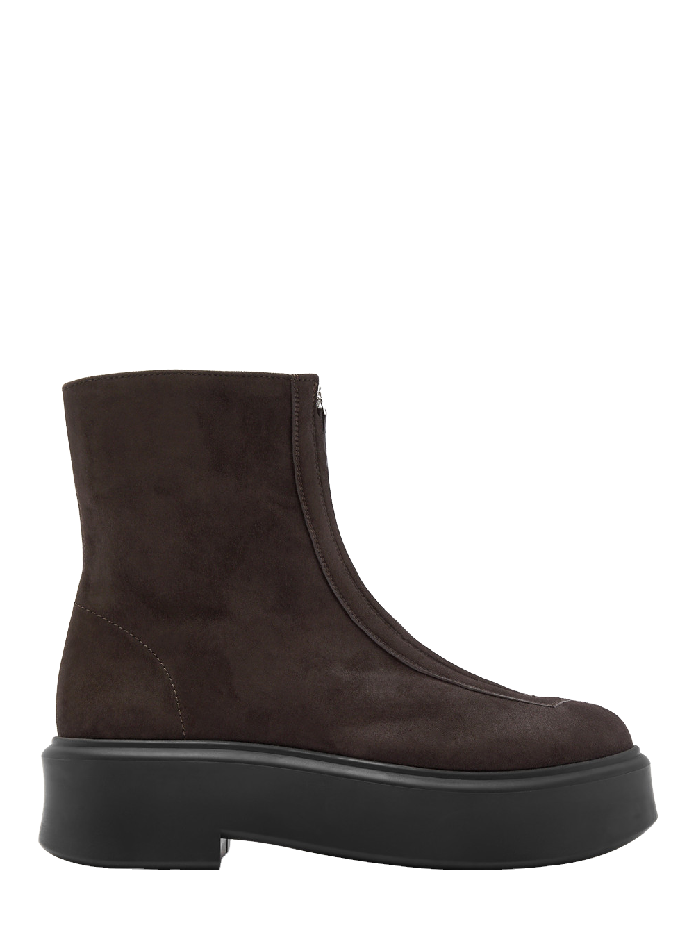 THE ROW THE ROW Zipped Suede Ankle Boots